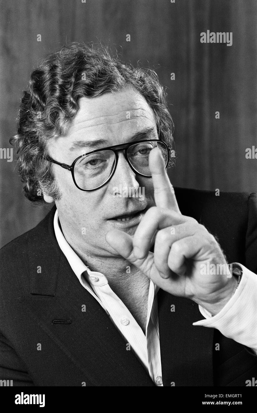 Actor Michael Caine. 11th January 1985 Stock Photo - Alamy