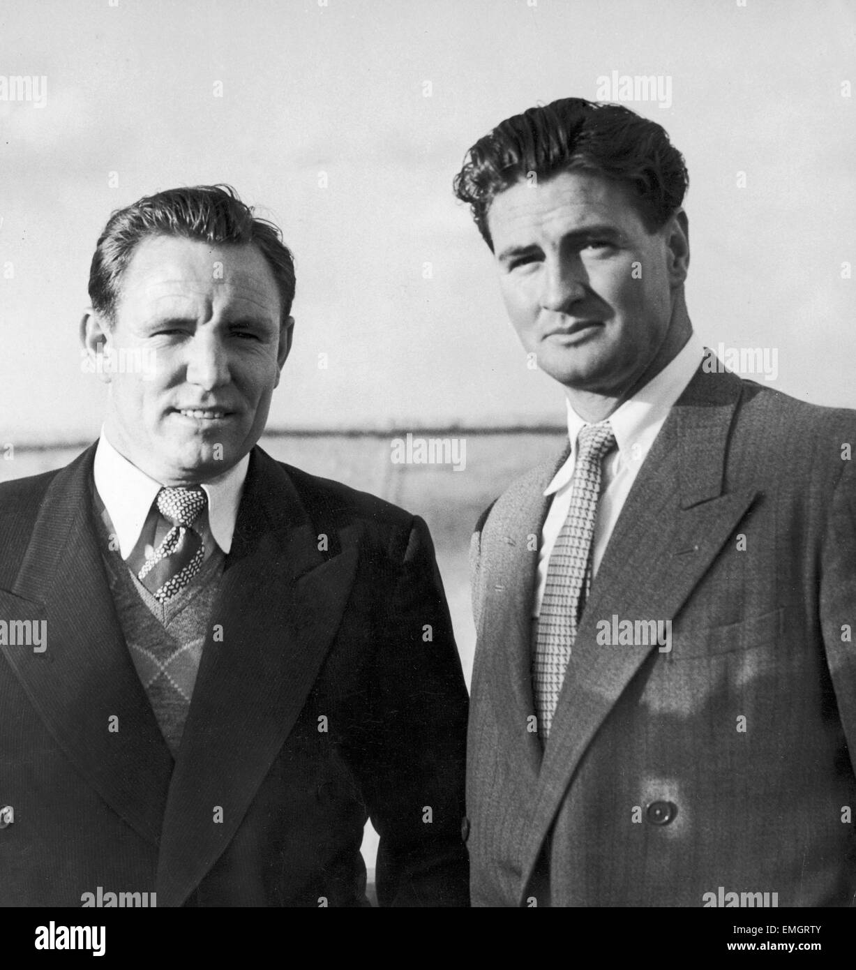 Australian fast bowler Ray Lindwall and Keith Miller. 16th April 1953 ...