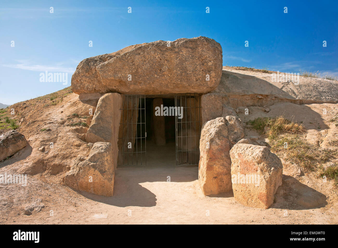 Dolmen - Cueva de Menga - entrance, Antequera, Malaga province, Region ...
