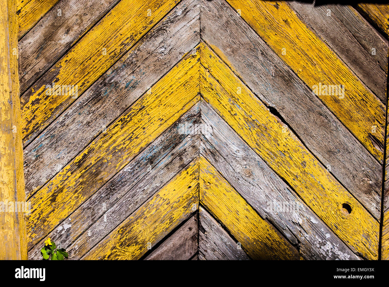 Triangle shaped wooden fence Stock Photo - Alamy