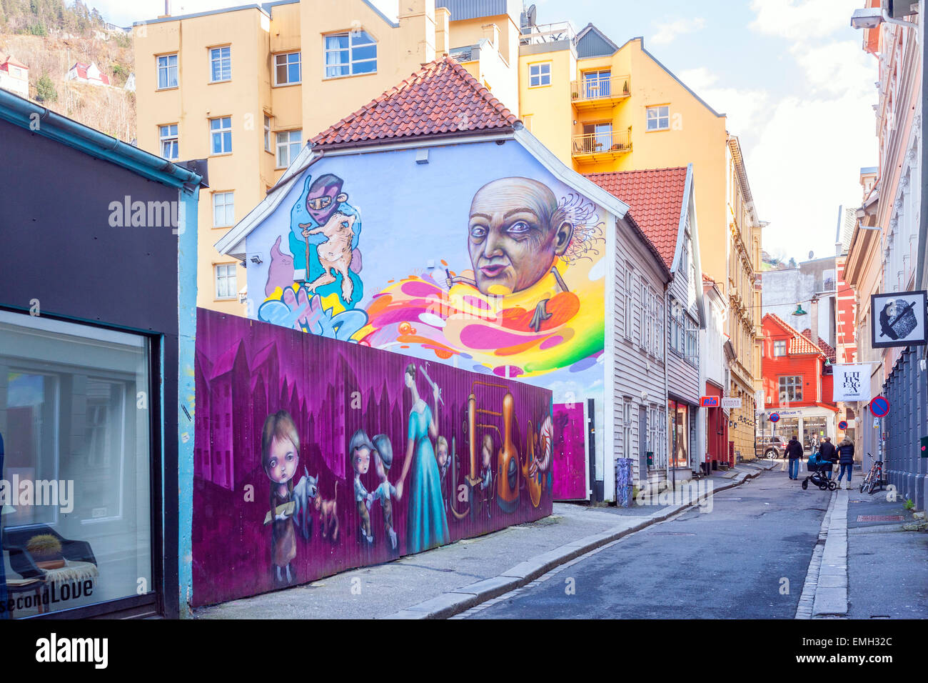 Street Art, Bergen, Norway Stock Photo - Alamy