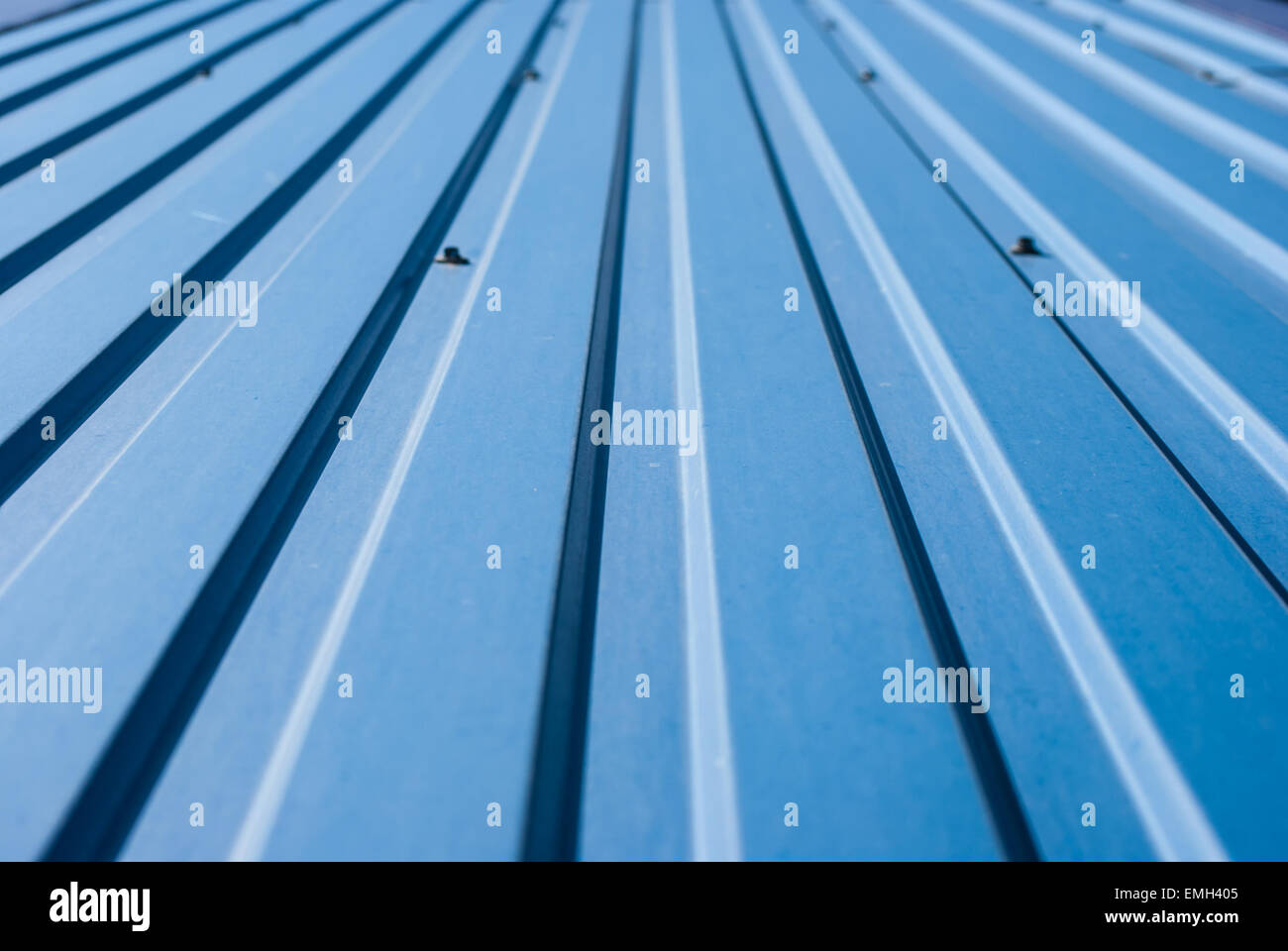 Blue grooved metal texture Stock Photo - Alamy