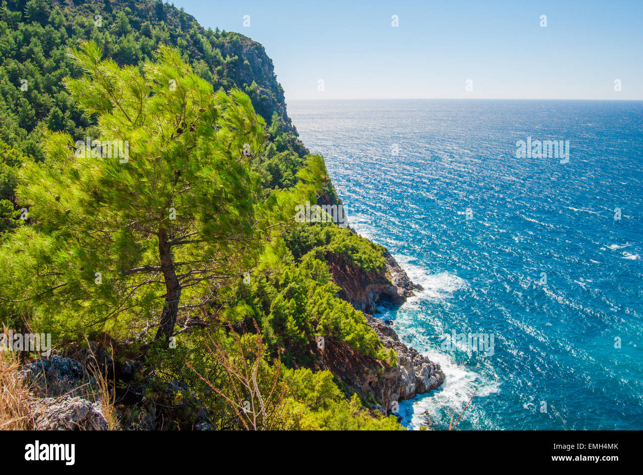 rocks of Alanya peninsula, Antalya, Turkey Stock Photo - Alamy