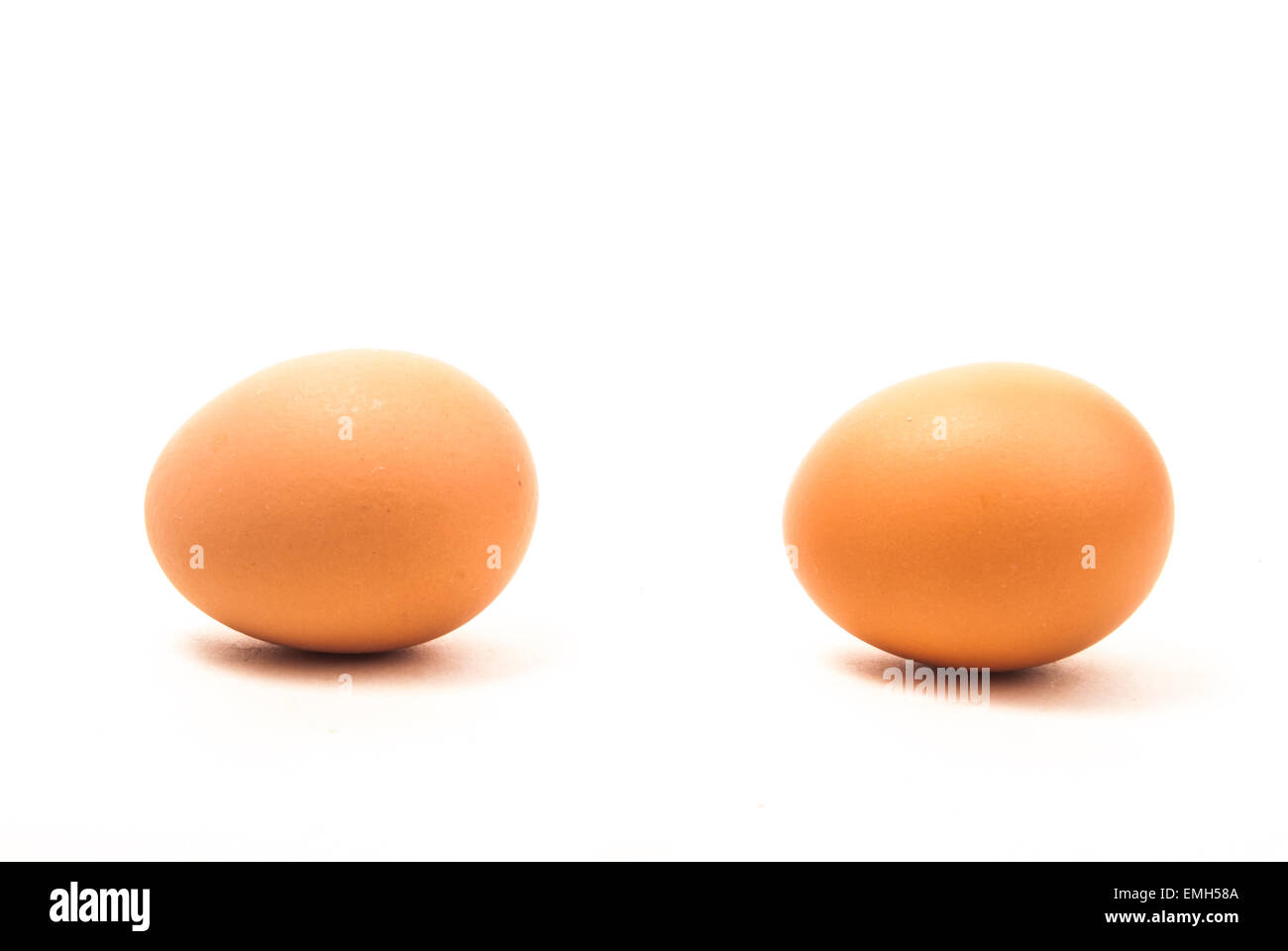 two eggs on white Stock Photo - Alamy