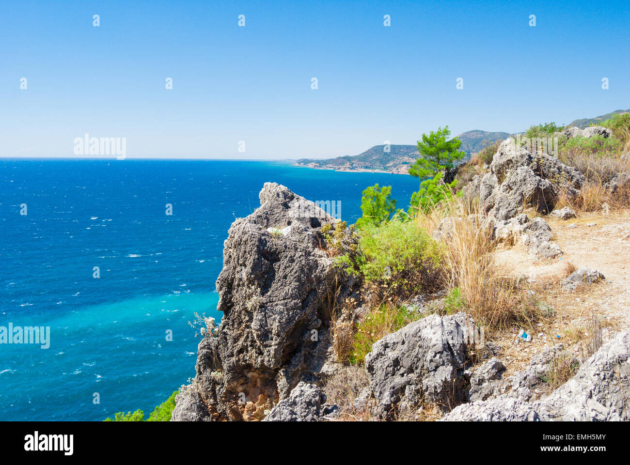 rocks of Alanya peninsula, Antalya, Turkey Stock Photo - Alamy