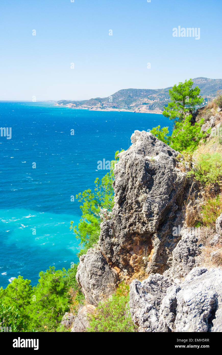 rocks of Alanya peninsula, Antalya, Turkey Stock Photo - Alamy