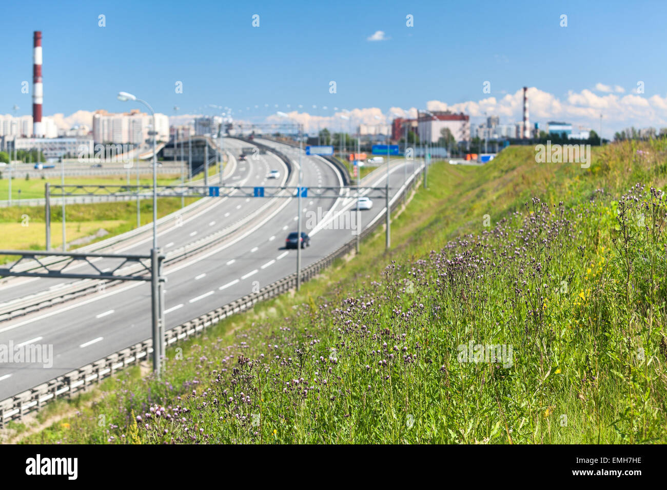 Road junction on the exit from the city encircling route, St ...