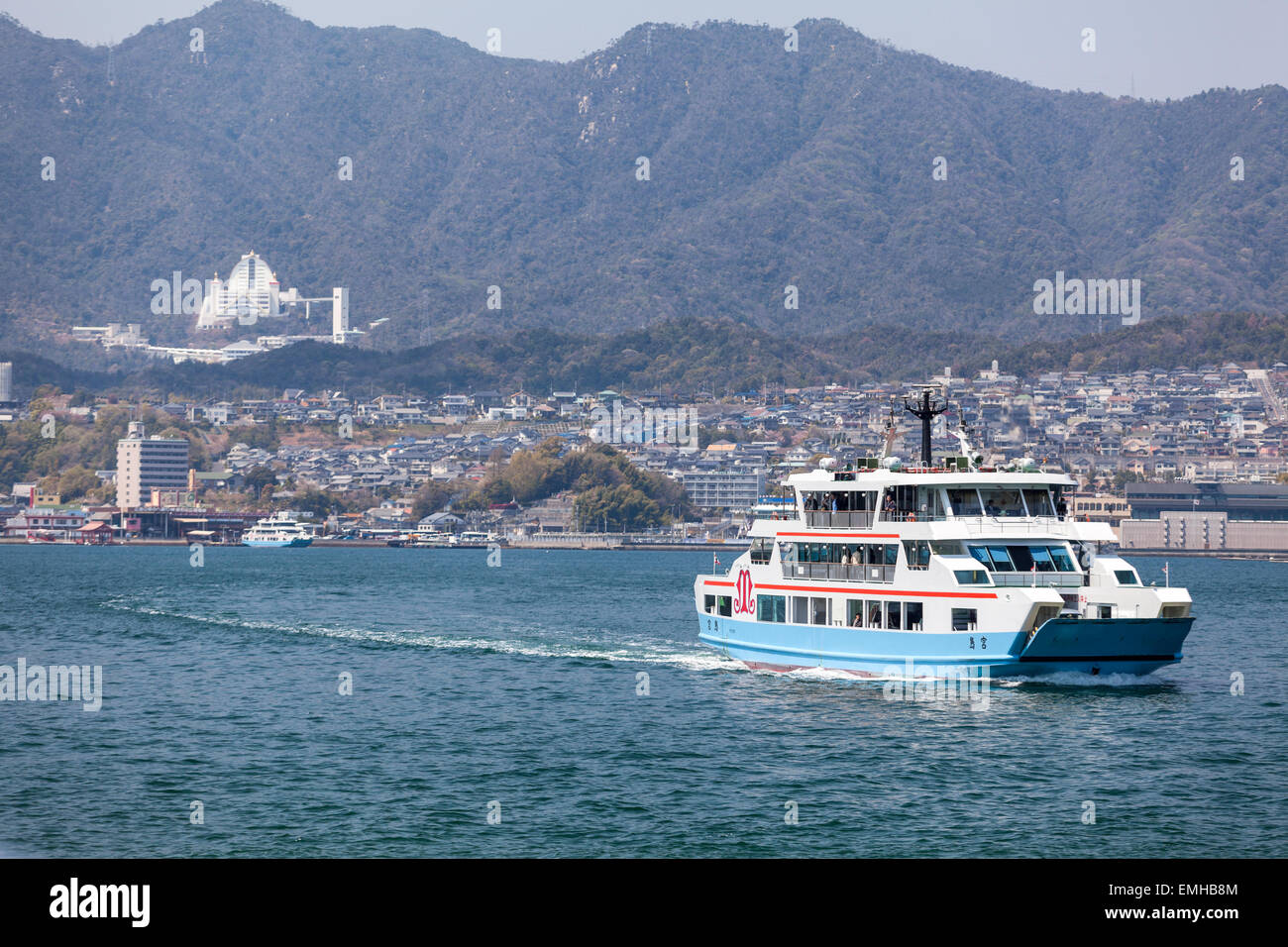 MIYAJIMAGUCHI, JAPAN - CIRCA APR, 2013: Ferry of Matsudai Kisen company ...