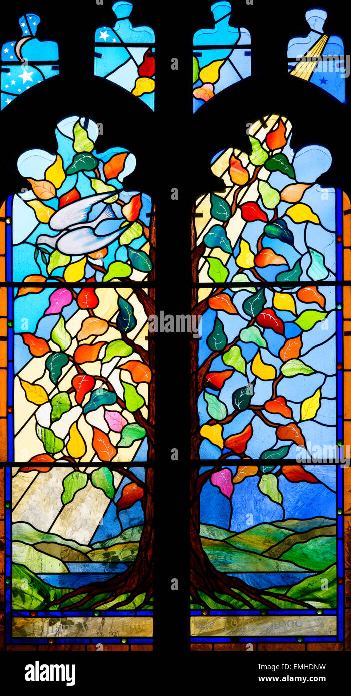 The Tree of Life and the Dove of Peace in the memorial window to ...