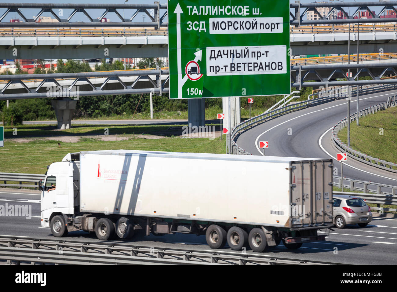 SAINT-PETERSBURG, RUSSIA - CIRCA JULY, 2014: Exit to the sea port from ...