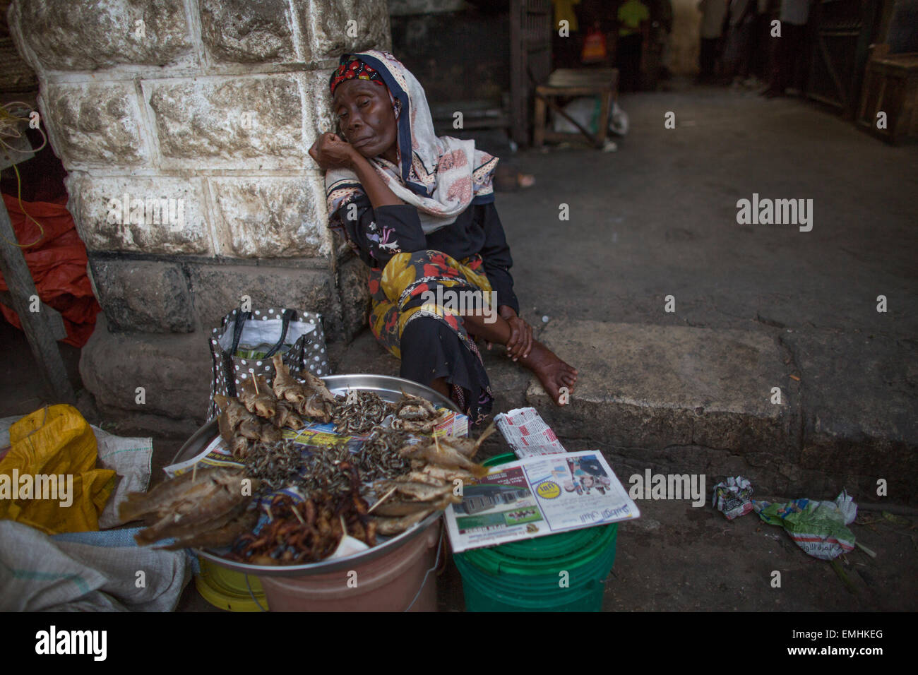 fish market in Zanzibar stone town Stock Photo - Alamy