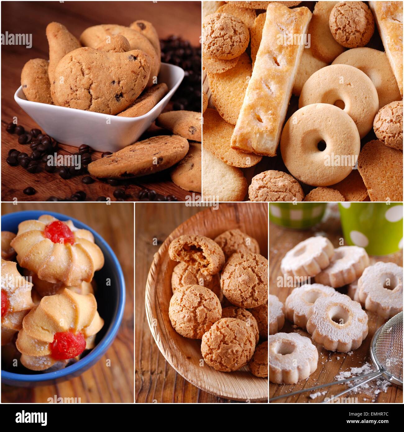 collage shortbread assorted photographed in close-up Stock Photo - Alamy