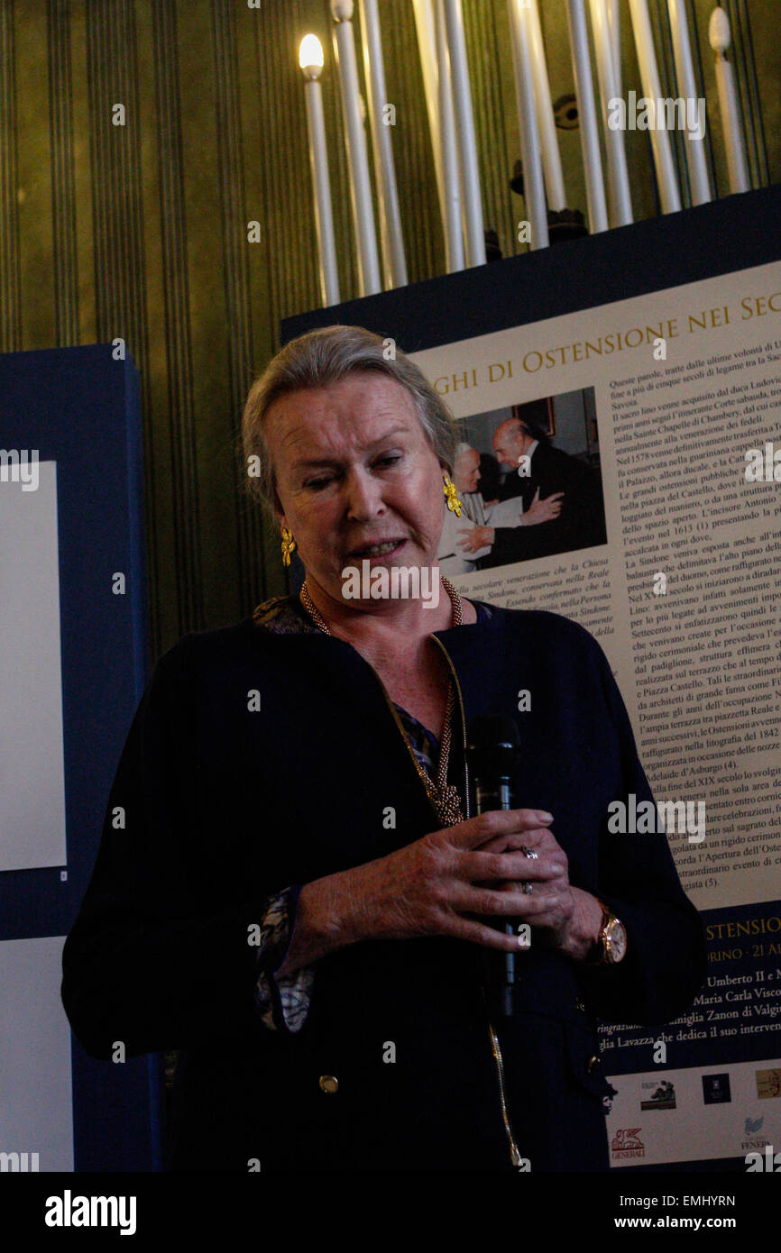 Torino, Italy. 21st Apr, 2015. Princess Maria Gabriella of Savoia on a ...
