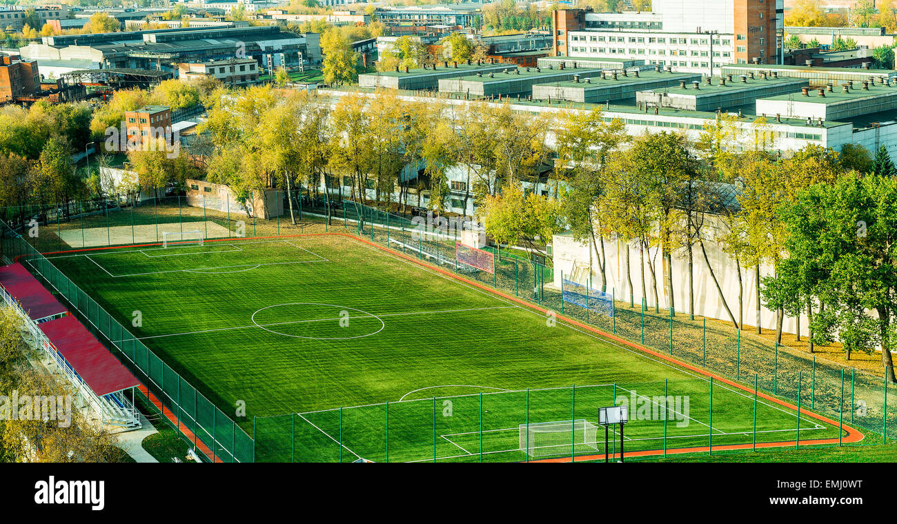 town football field Stock Photo - Alamy