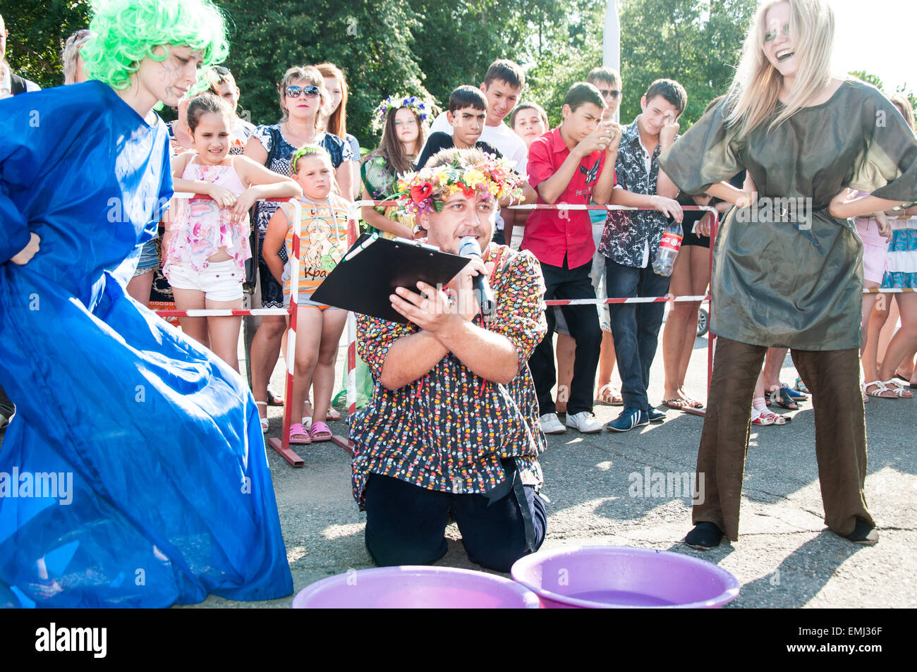 Competitions on water transport on the holiday of Ivan Kupala Stock ...