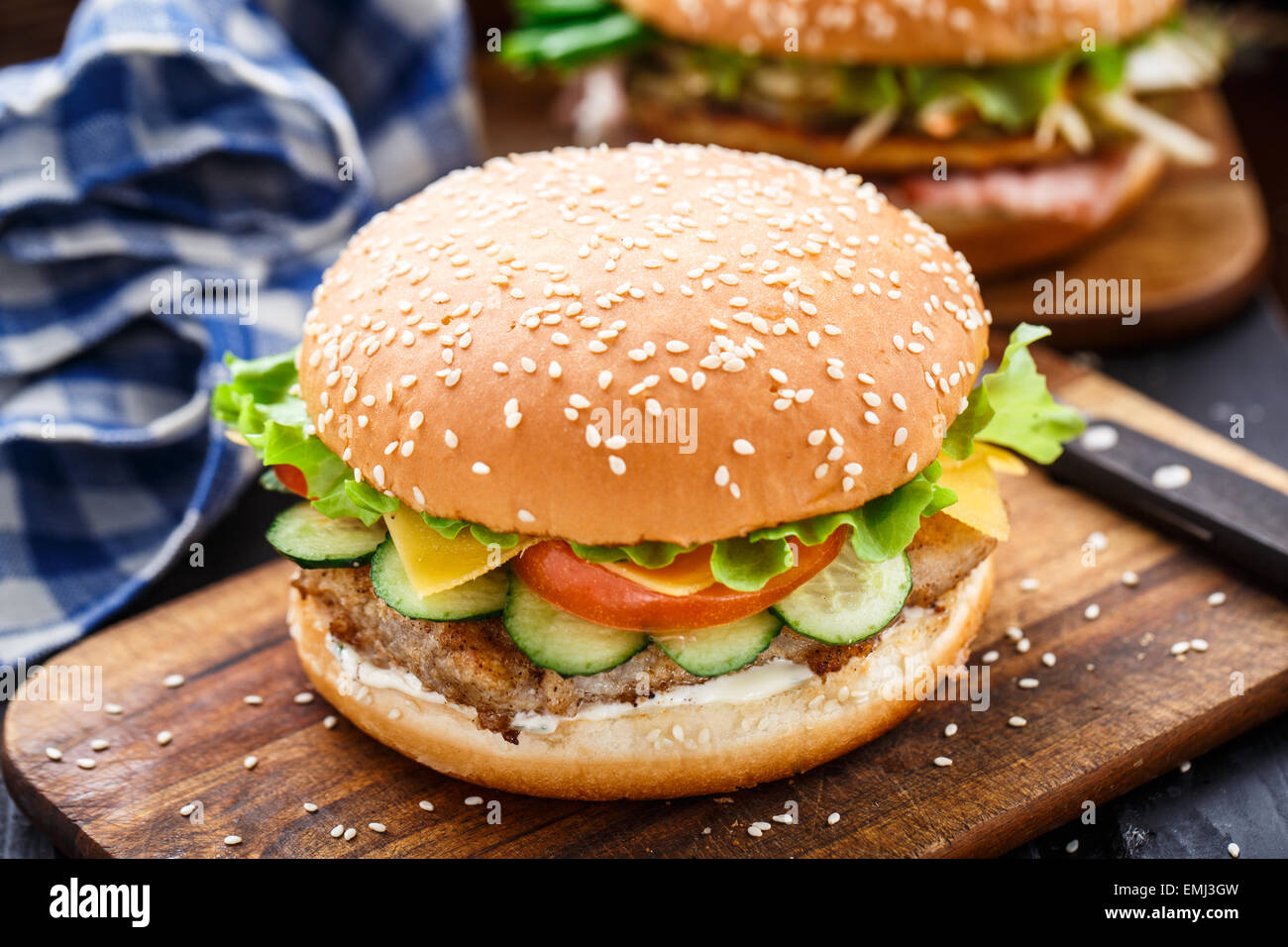 Burger fish hi-res stock photography and images - Alamy