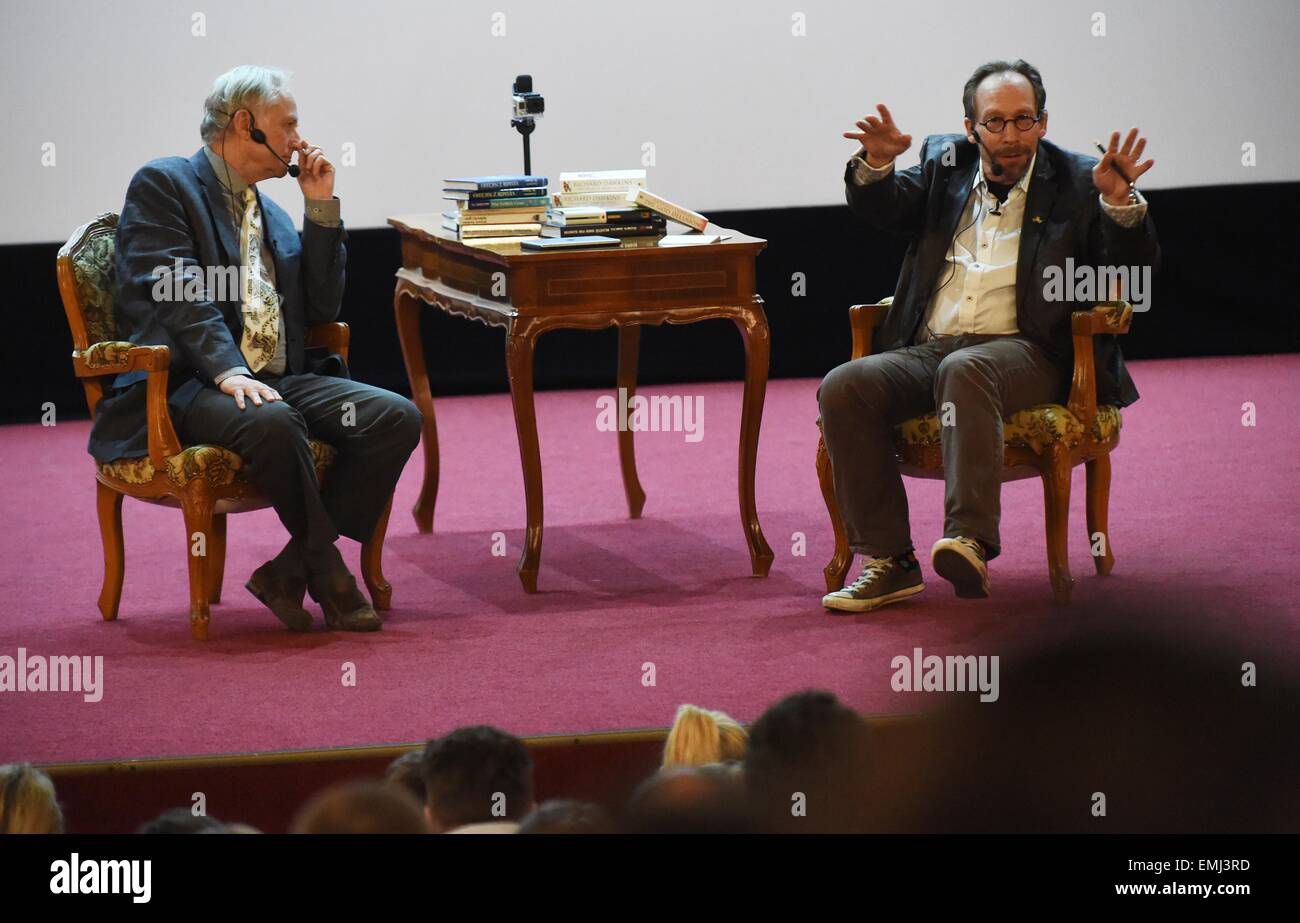 British biologist Richard Dawkins (left) and American theoretical ...