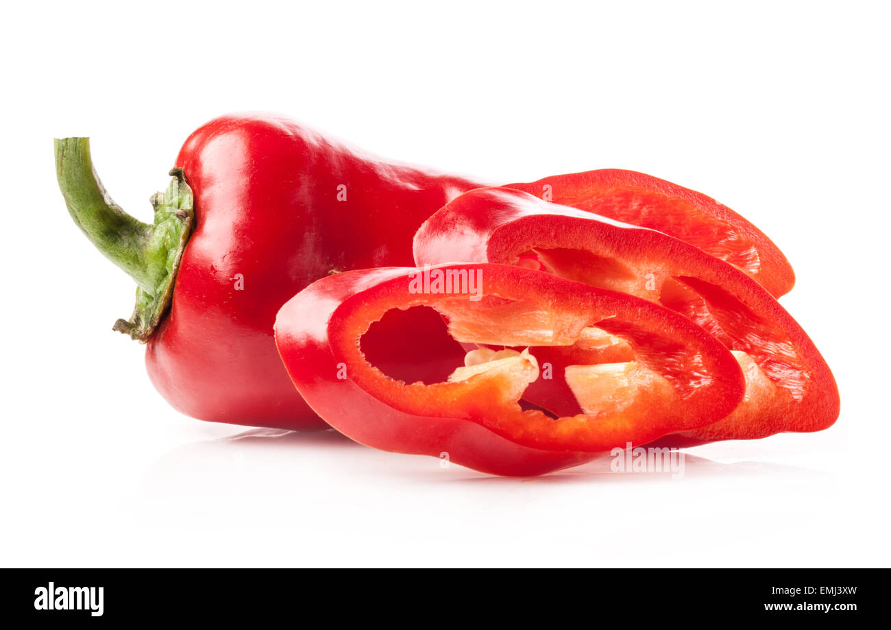 Red chili pepper slice hi-res stock photography and images - Alamy