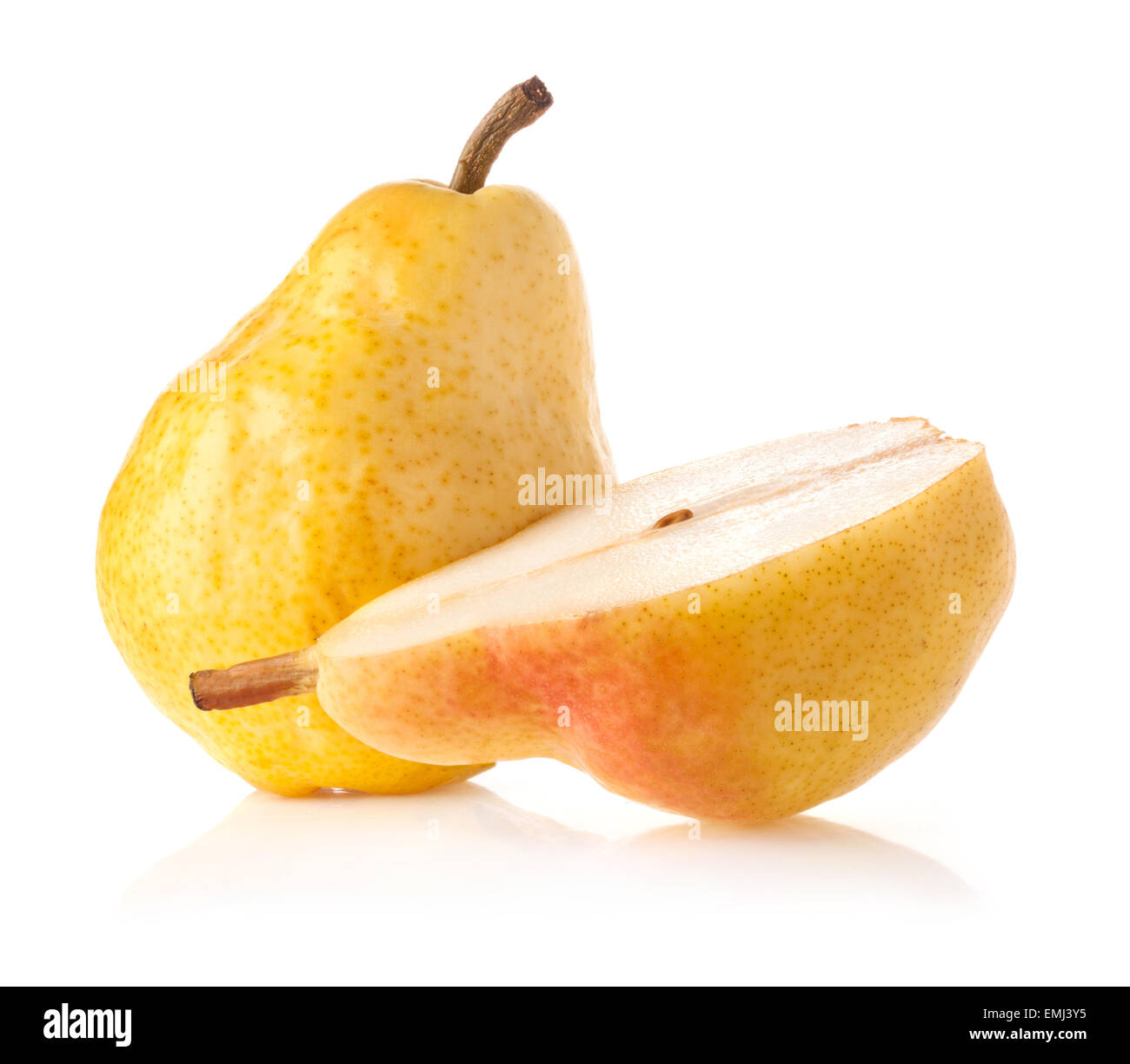 Ripe pear isolated on white background Stock Photo - Alamy