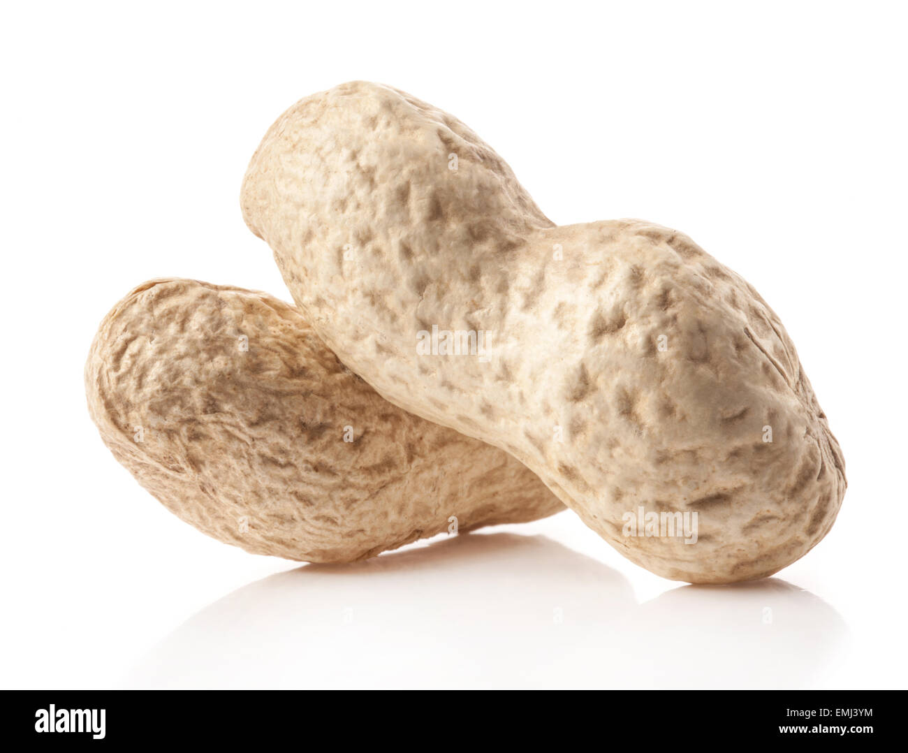Peanuts on white background Stock Photo - Alamy