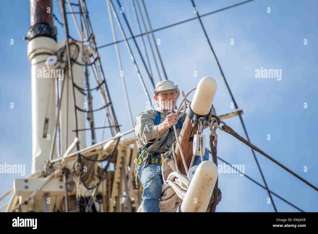 Working sailboat hi-res stock photography and images - Alamy