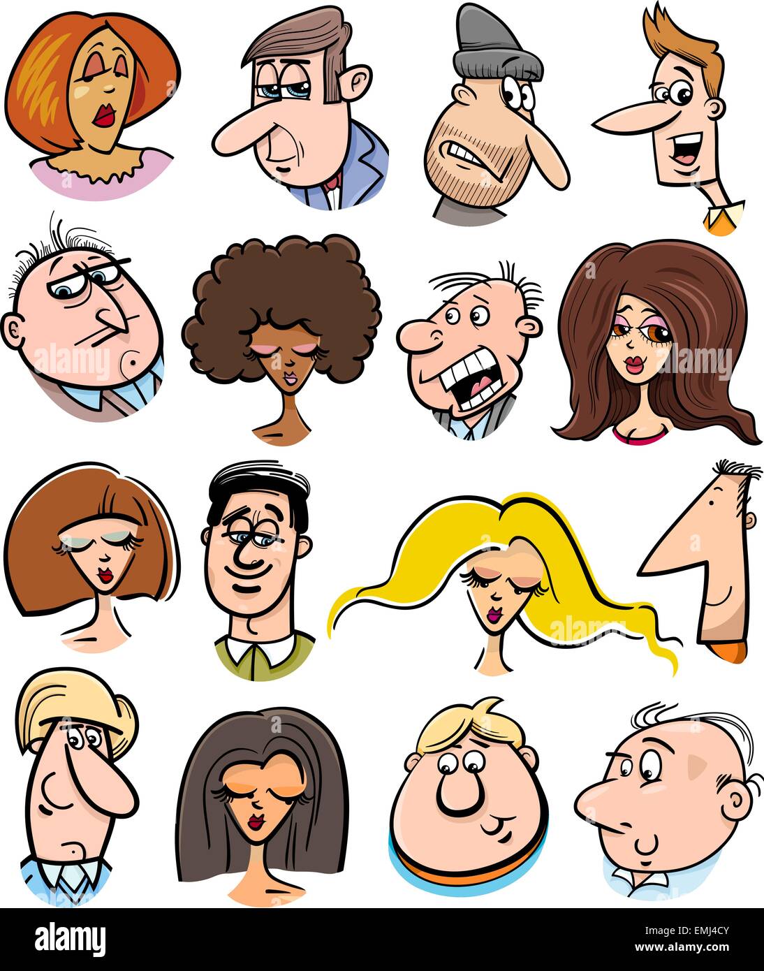 Drawing illustration angry woman caricature High Resolution Stock ...