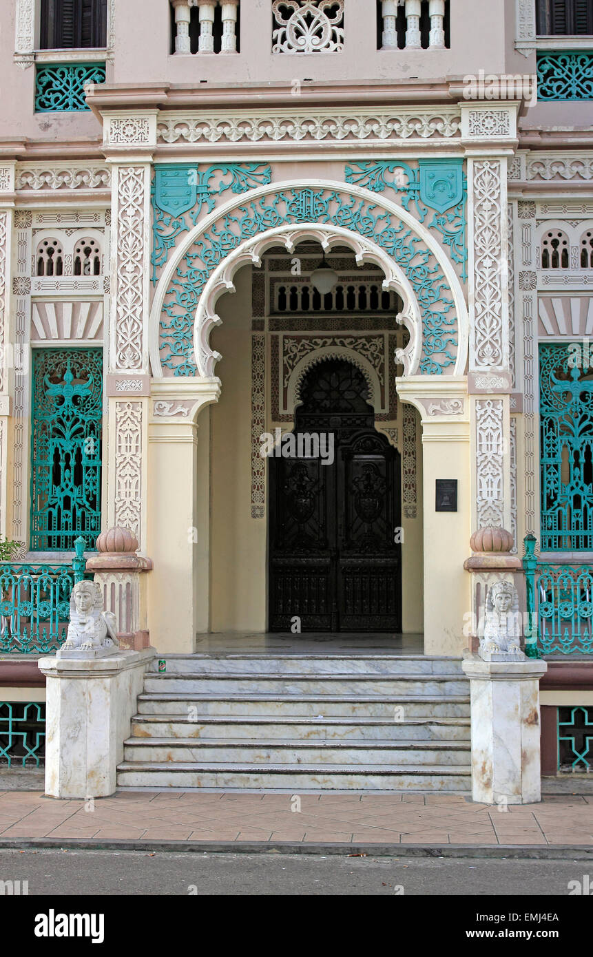 Restored Colonial era architecture detail De Valle Palace building ...