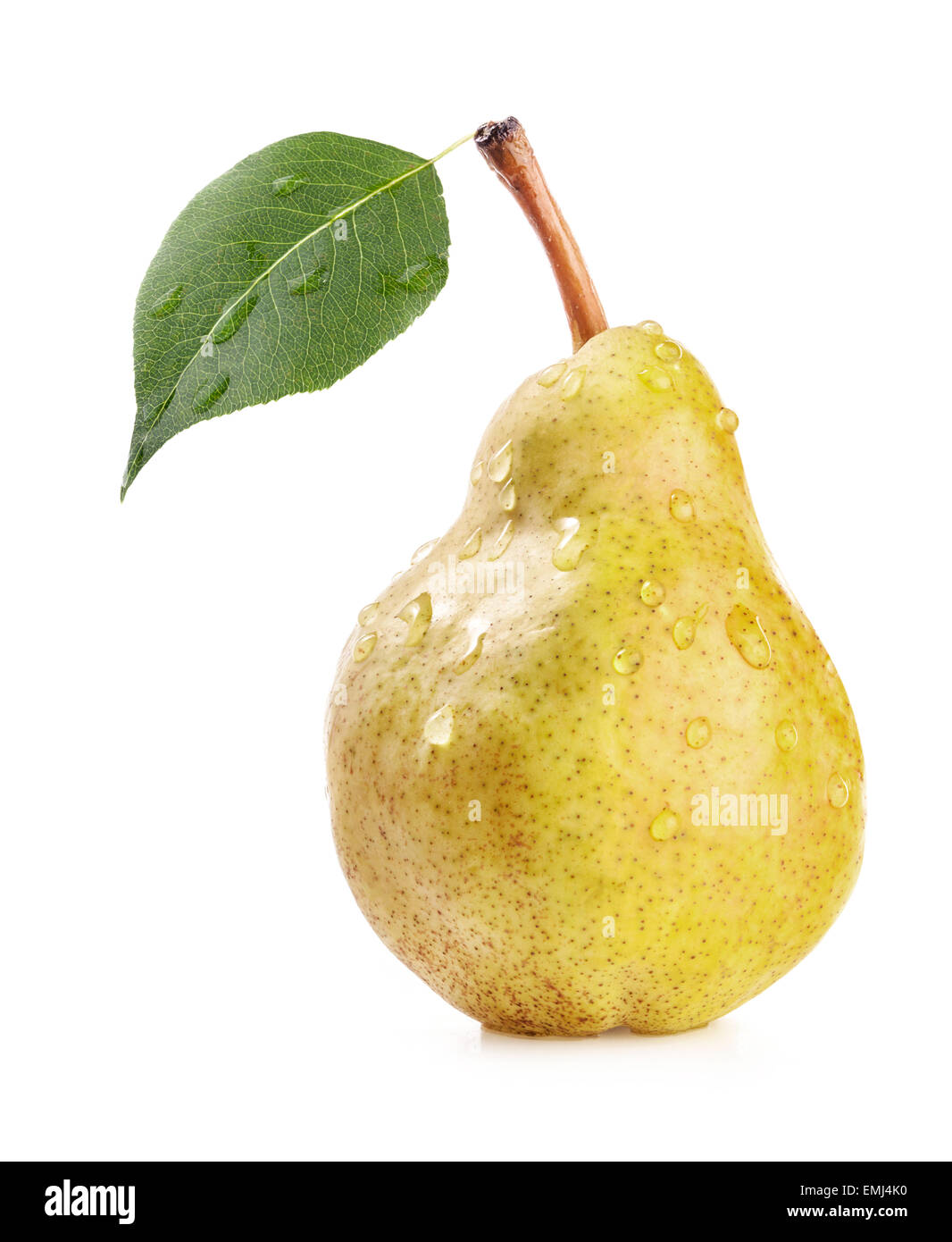 Ripe pear isolated on white background Stock Photo - Alamy