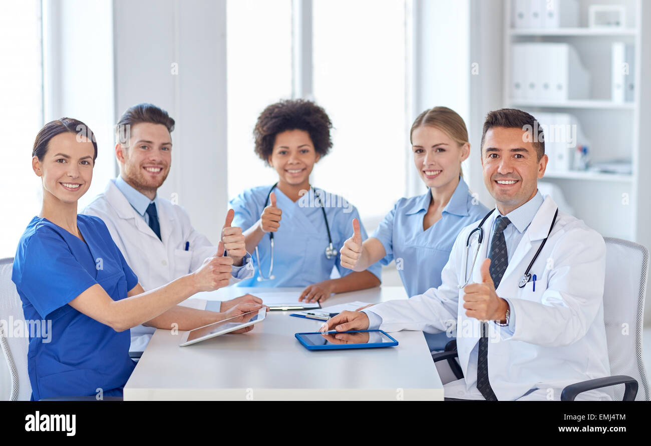 group of happy doctors meeting at hospital office Stock Photo - Alamy