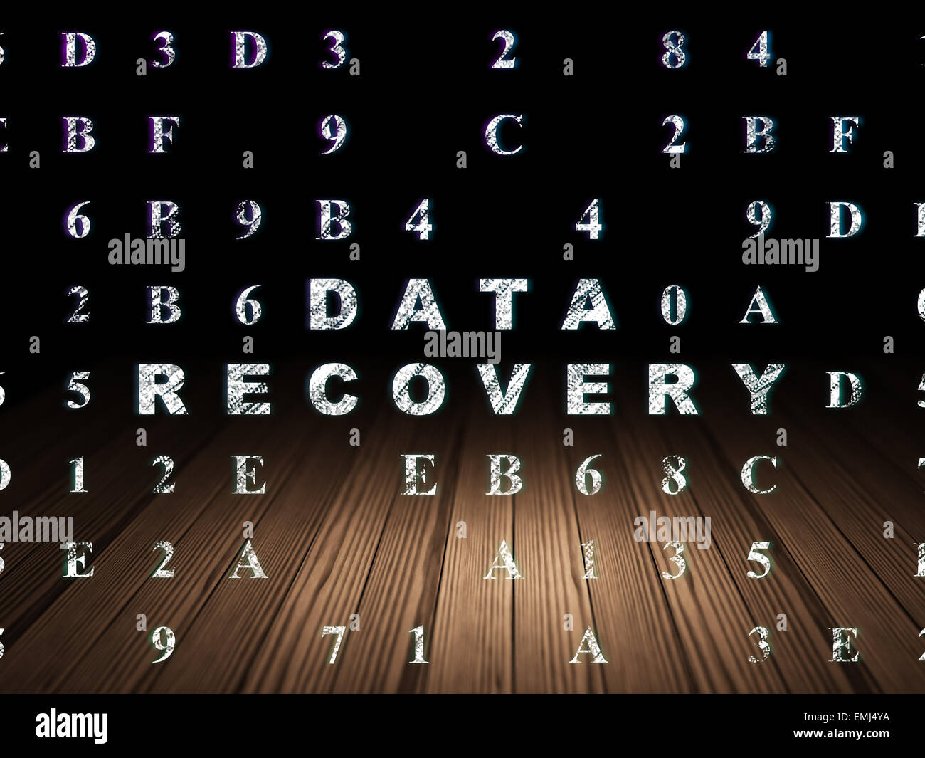 Data concept: Data Recovery in grunge dark room Stock Photo - Alamy