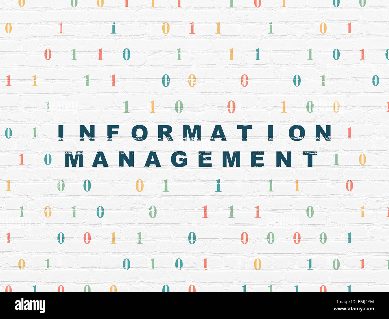 Information concept: Information Management on wall background Stock ...
