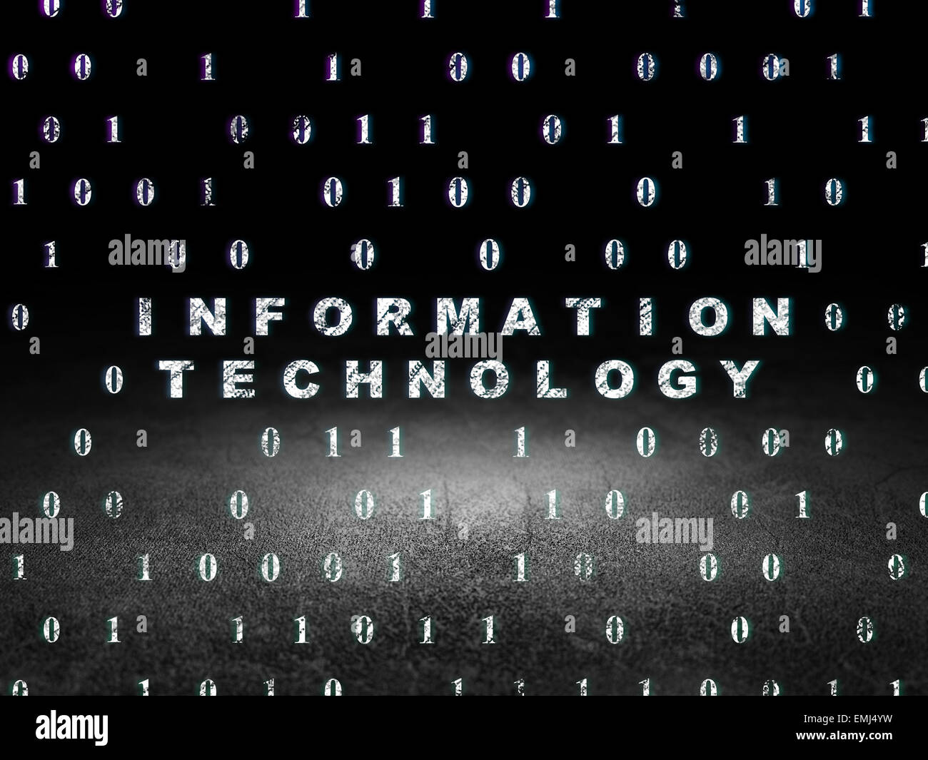 Data concept: Information Technology in grunge dark room Stock Photo ...