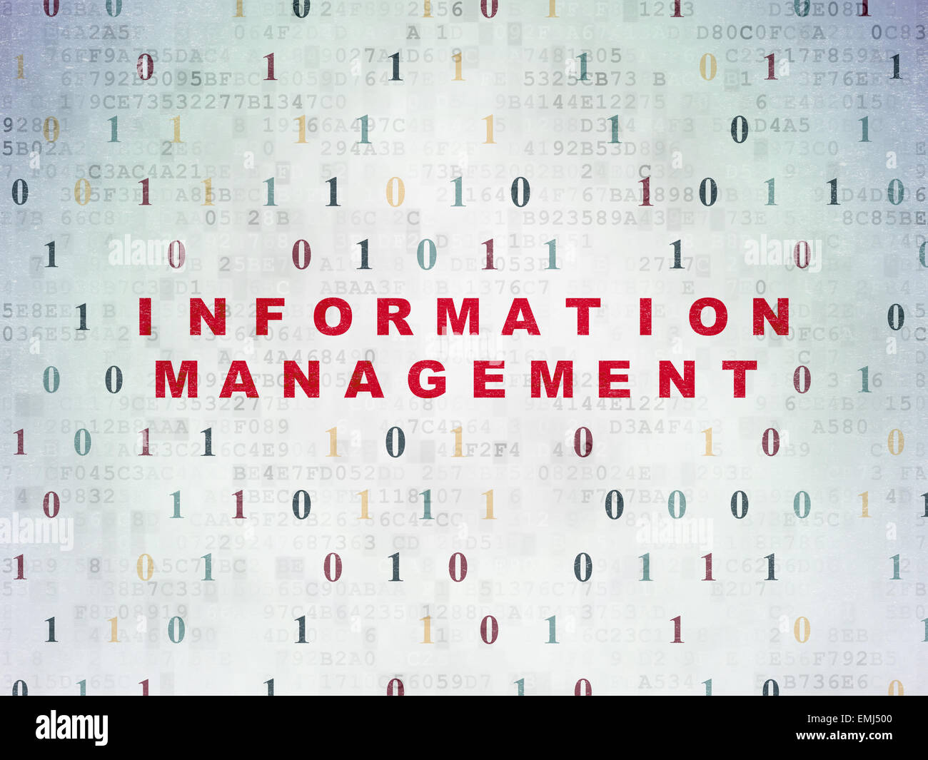 Data concept: Information Management on Digital Paper background Stock ...