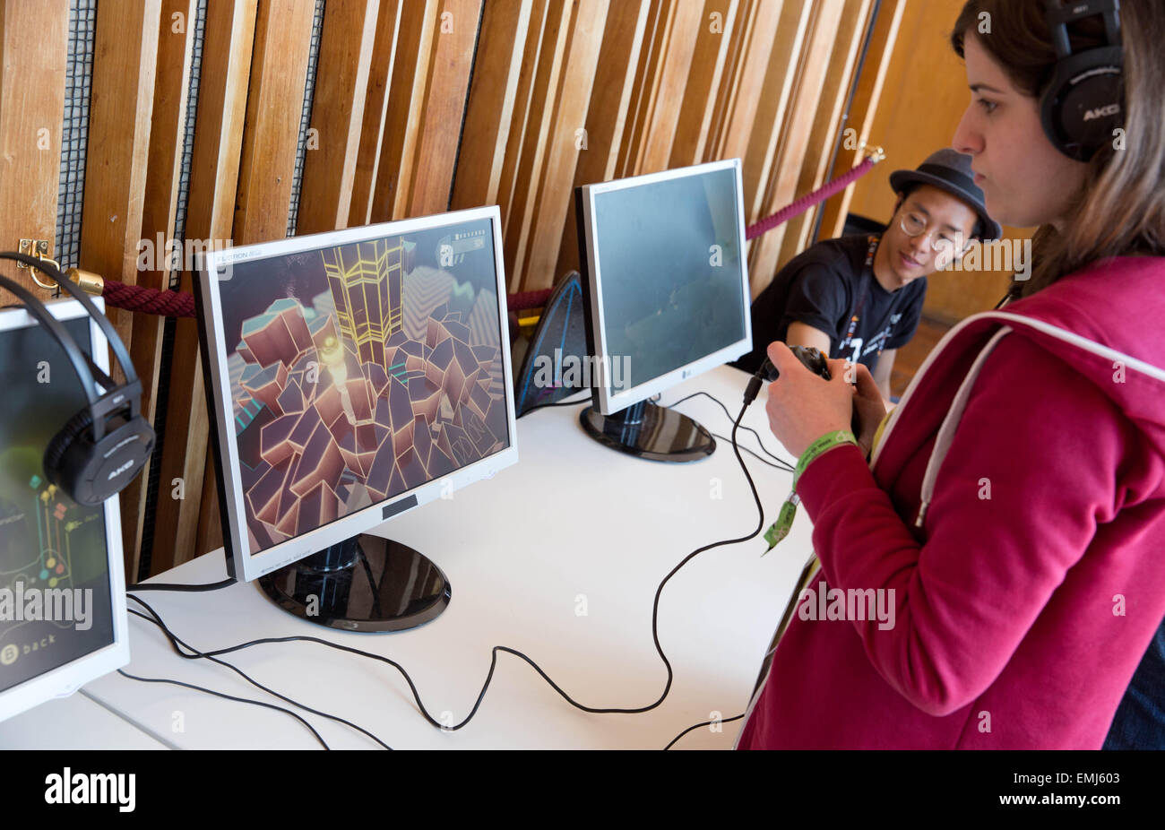 A participant of the computer games conference 'International Games ...