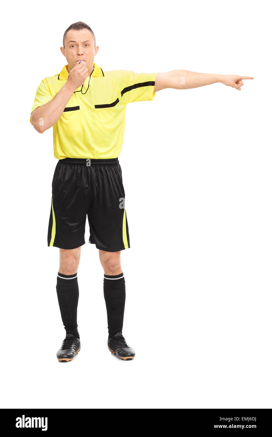 Football referee point full length hi-res stock photography and images ...