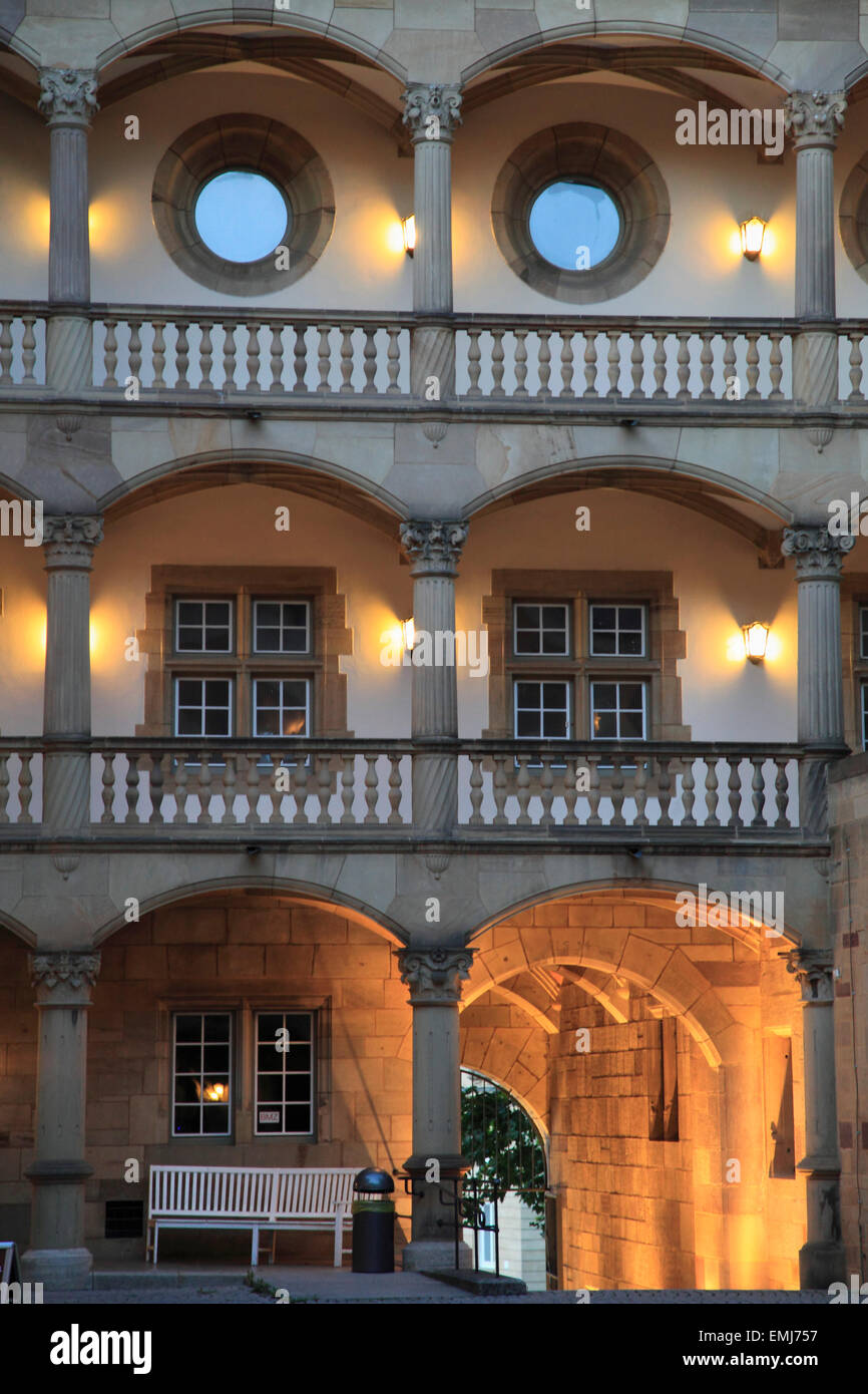 Germany Baden-Württemberg Stuttgart Old Castle Renaissance Courtyard ...