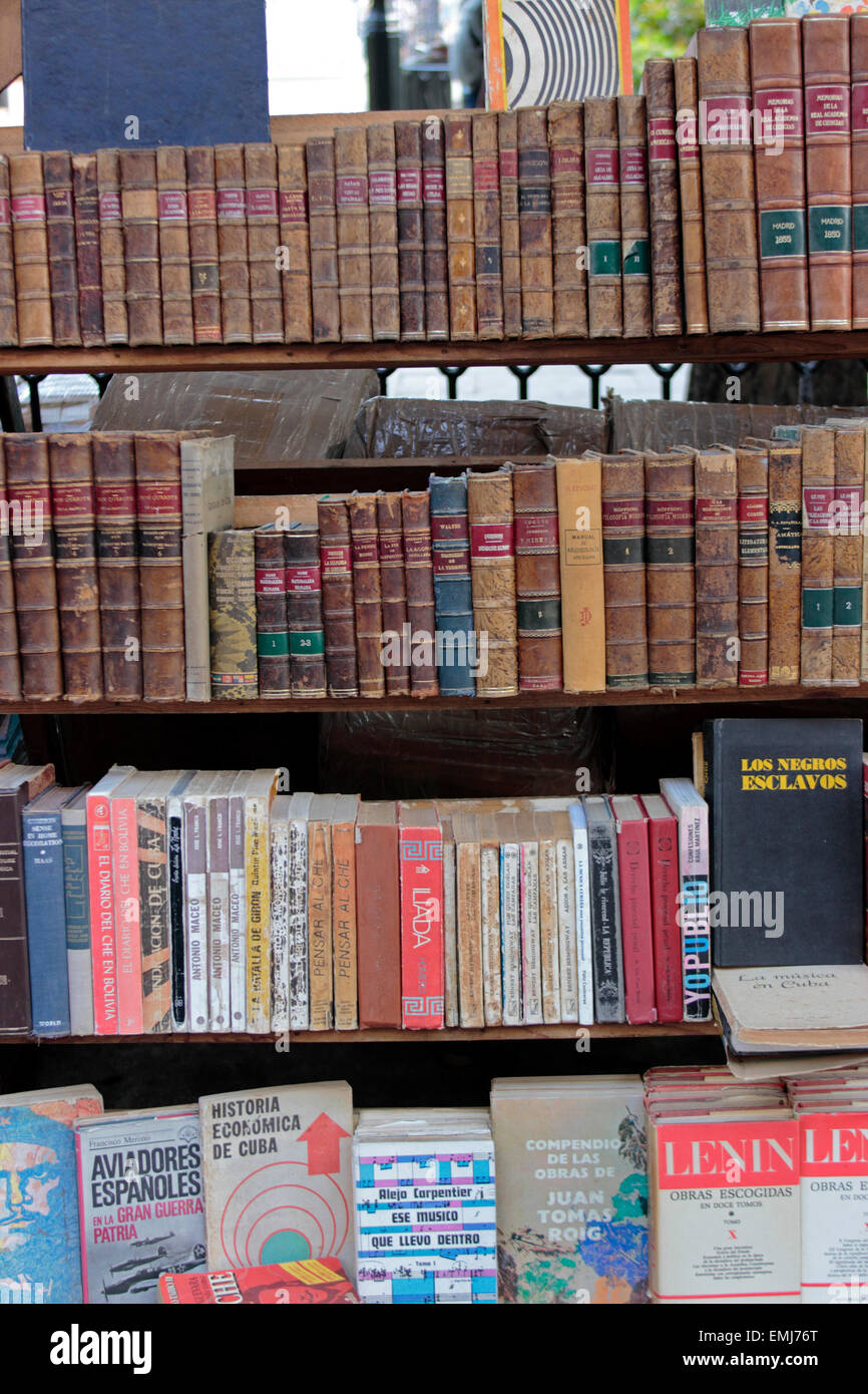 Cuban Books for sale flea market stall Old Town Habana Vieja Havana ...