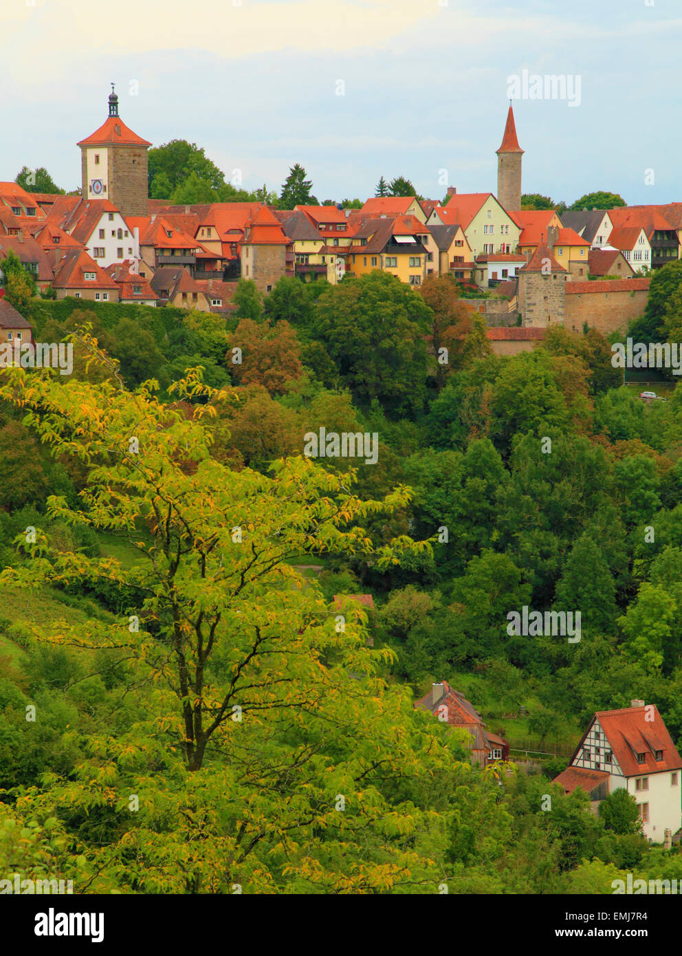 Germany, Bavaria, Rothenburg ob der Tauber, general view, landscape ...