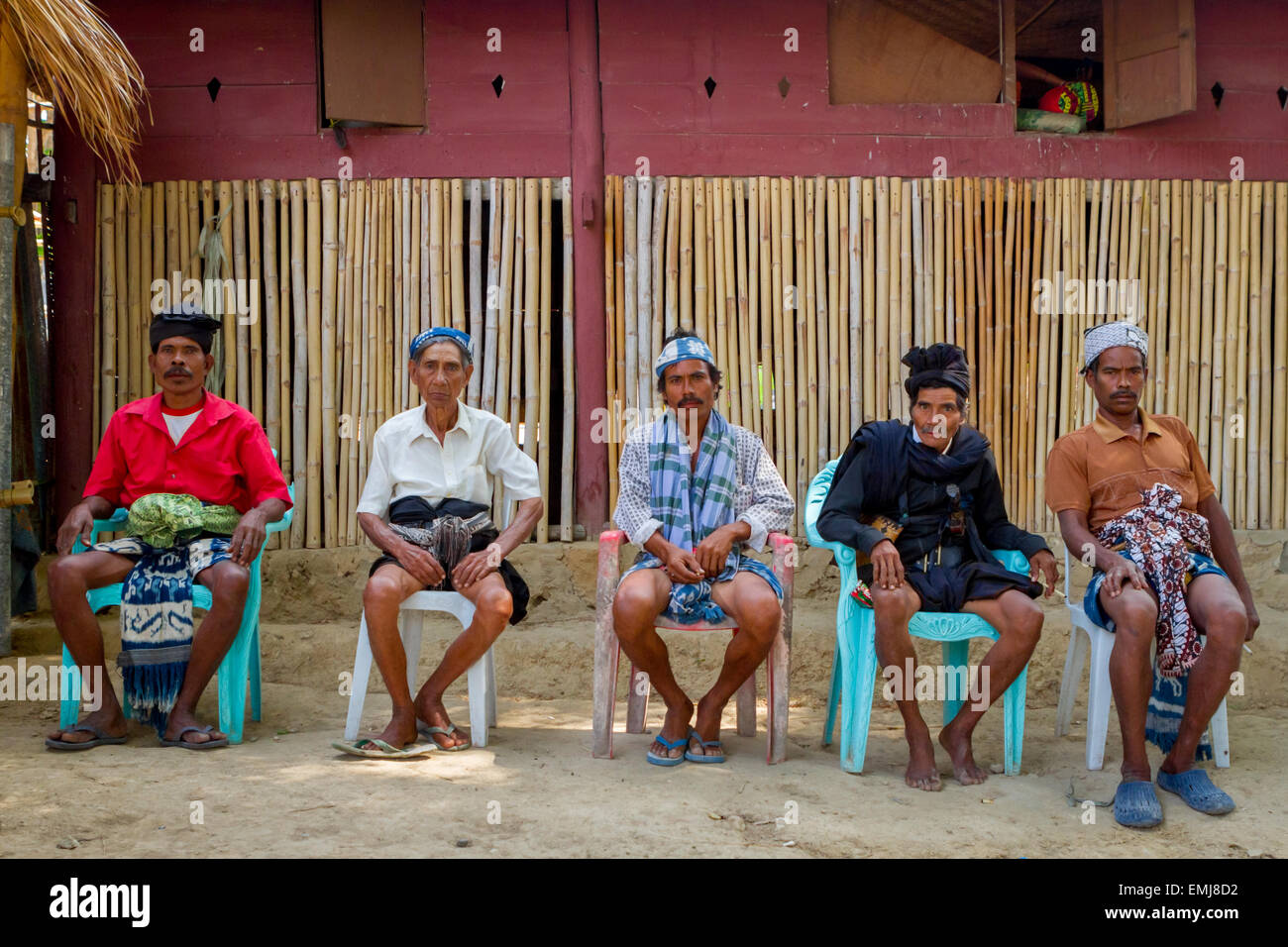 Portrait of elders and members of traditional committee as they are ...