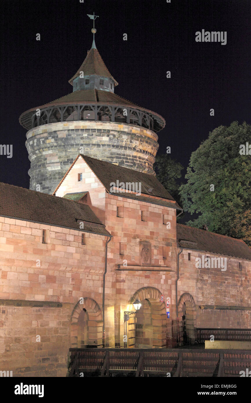 Germany Bavaria Nürnberg Nuremberg Neutor fortifications Stock Photo ...