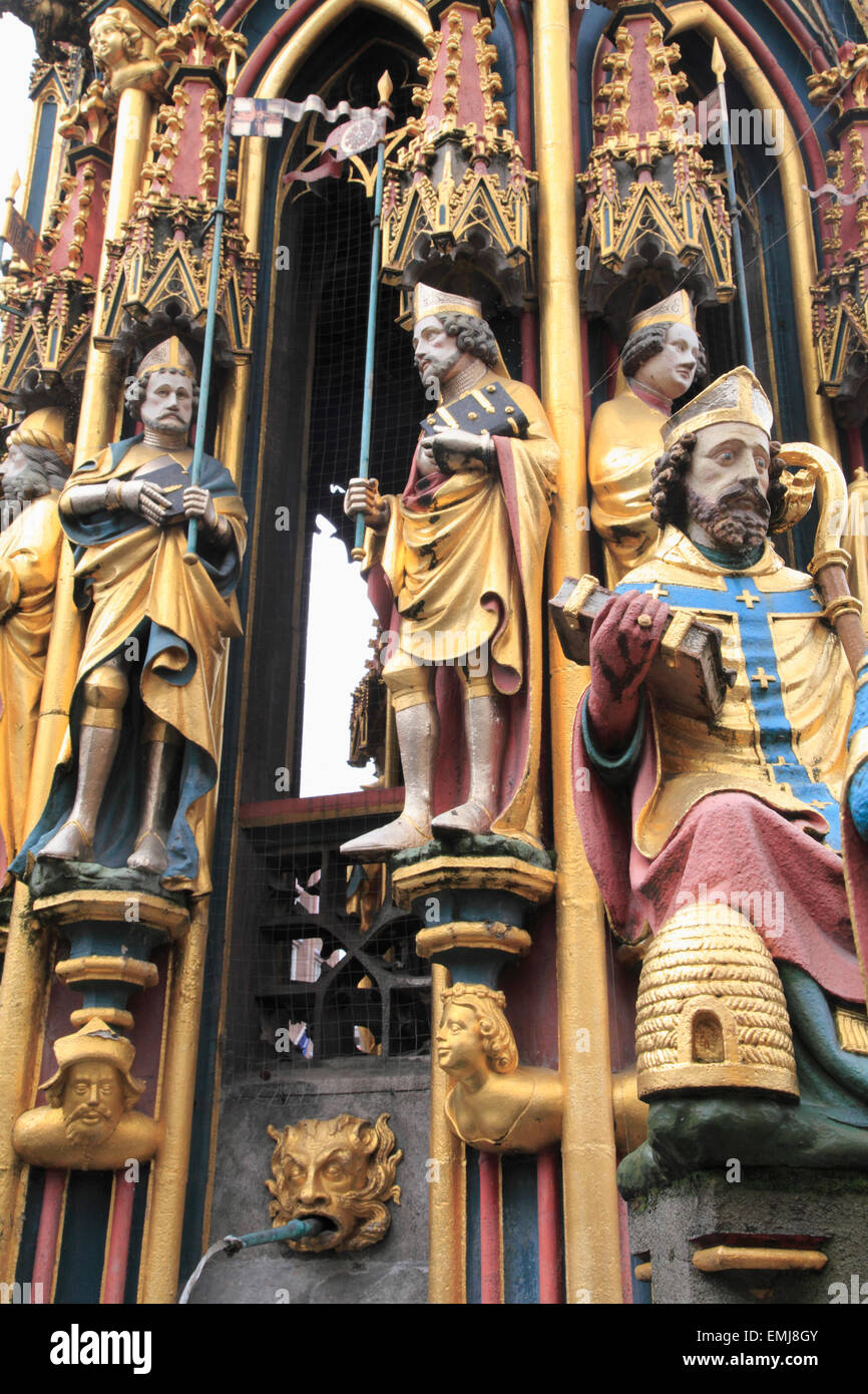 Germany, Bavaria, NŸrnberg, Nuremberg, Beautiful Fountain, Schöner ...