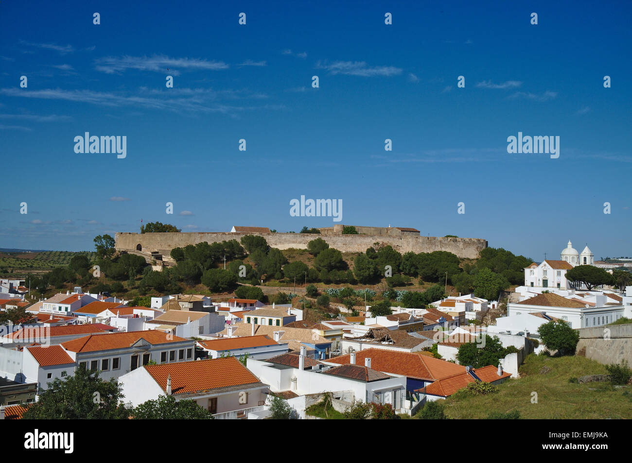Castro Marim village and medieval castle, Algarve, Portugal Stock Photo ...