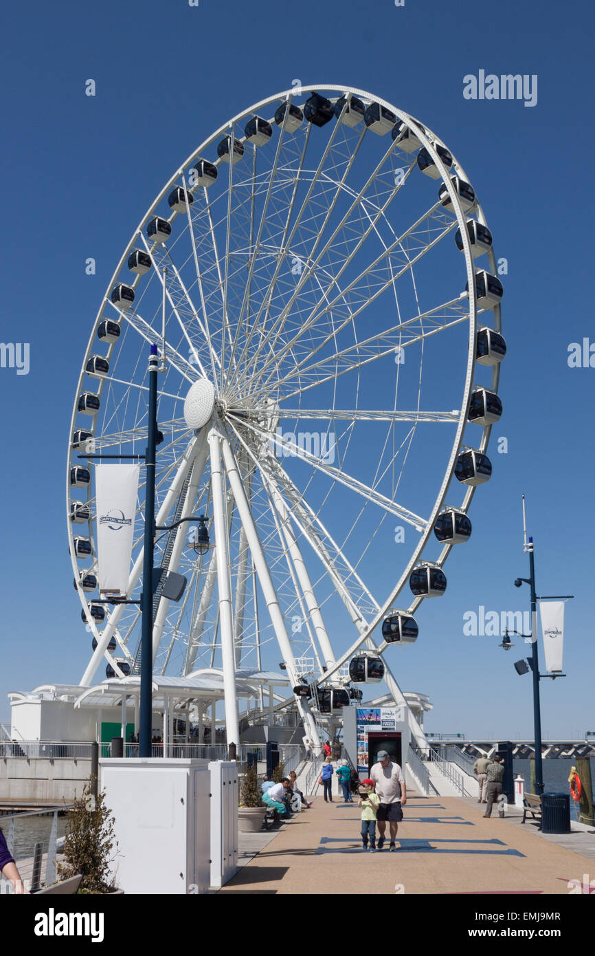 National Harbor Capital Wheel Ferris Wheel Stock Photo - Alamy