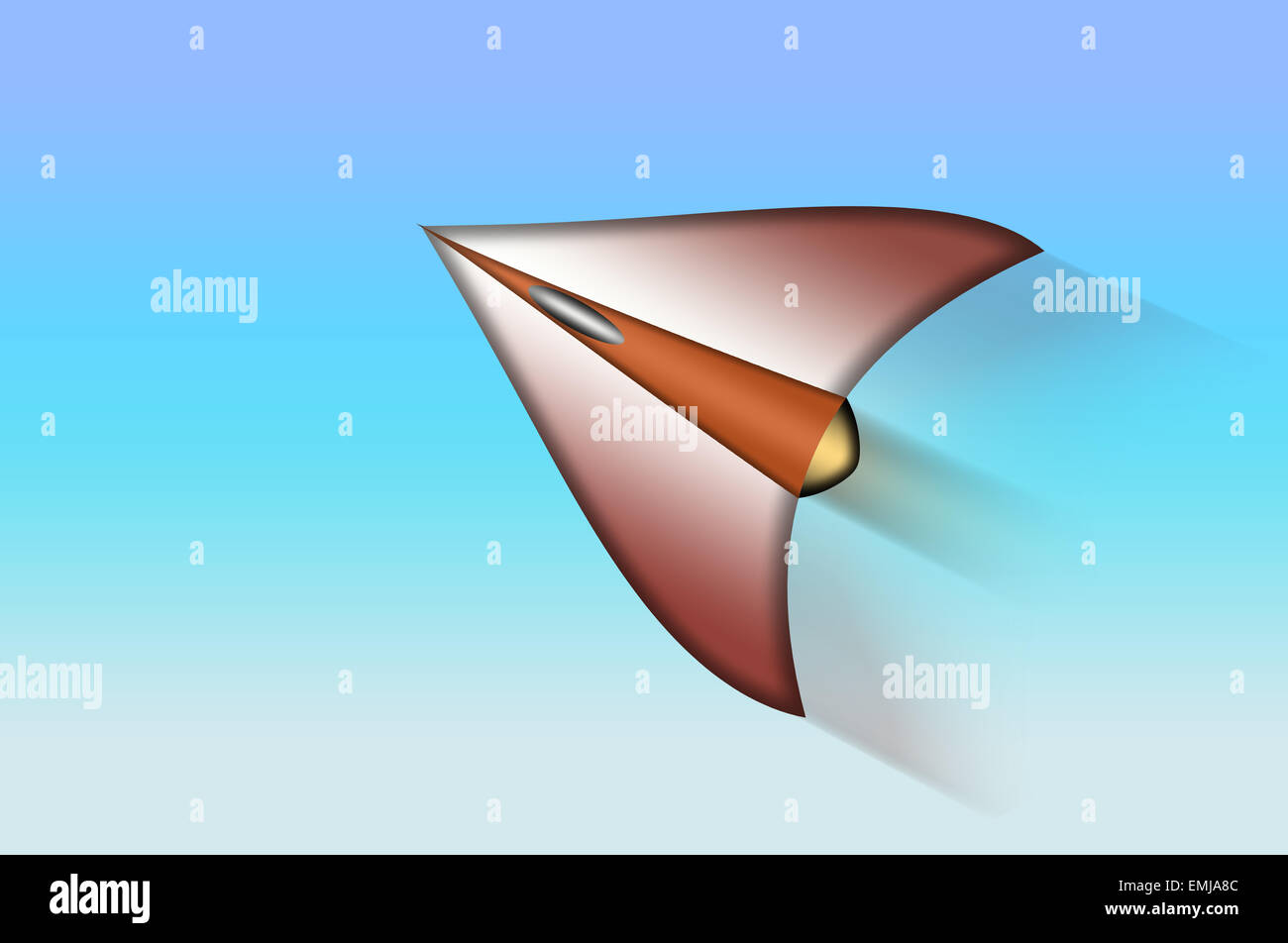 Abstract illustration of a futuristic plane Stock Photo - Alamy