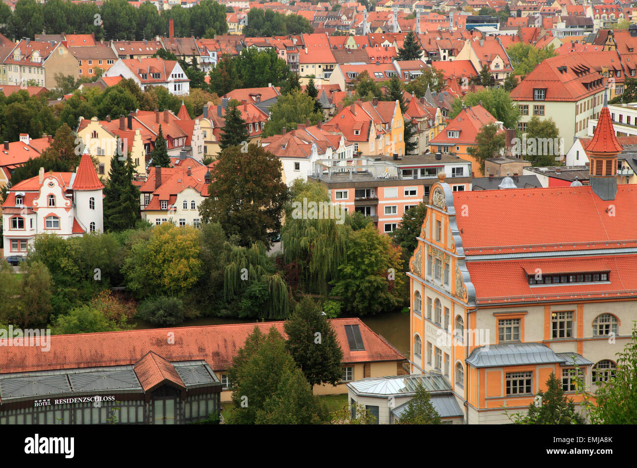 Germany, Bavaria, Bamberg, general aerial view, panorama Stock Photo ...