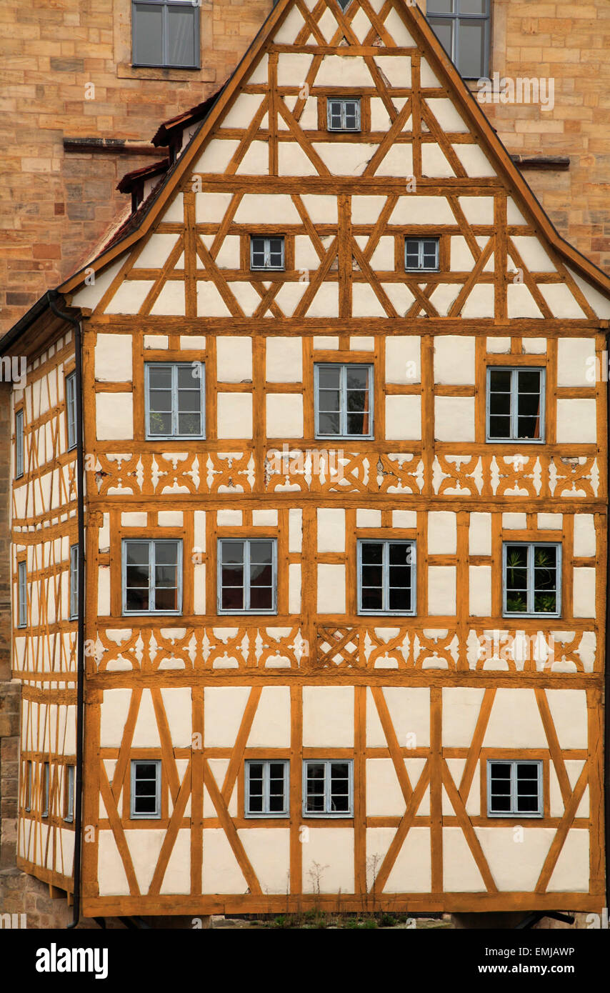 Germany, Bavaria, Bamberg, Häuslein, half-timbered house, typical ...