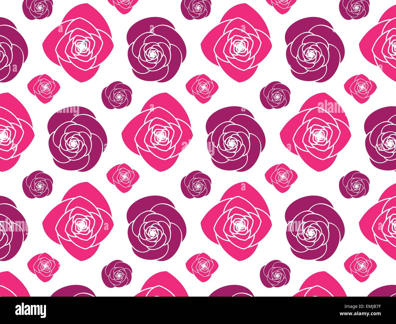 Pink Peony Flower Seamless Scalable Geomtric Pattern Stock Vector Image ...