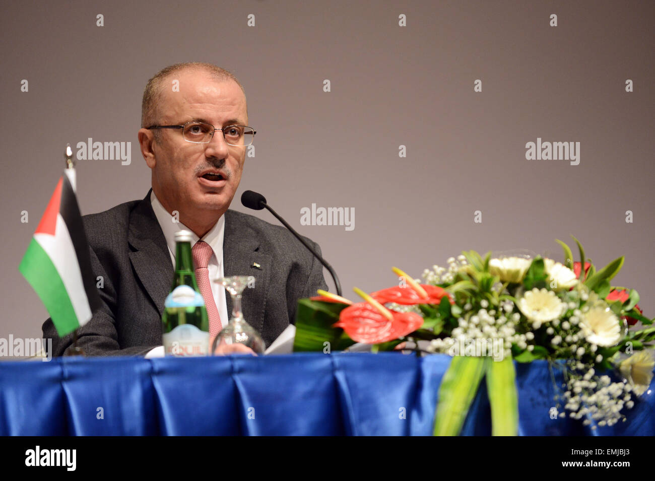 Jakarta, Indonesia. 21st Apr, 2015. Palestinian Prime Minister Rami ...