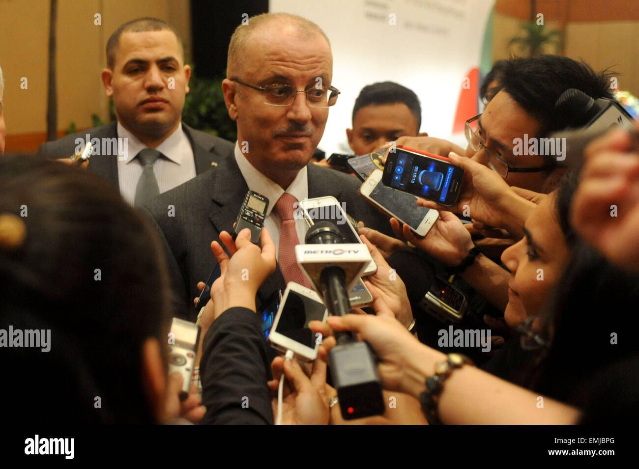 Jakarta, Indonesia. 21st Apr, 2015. Palestinian Prime Minister Rami ...