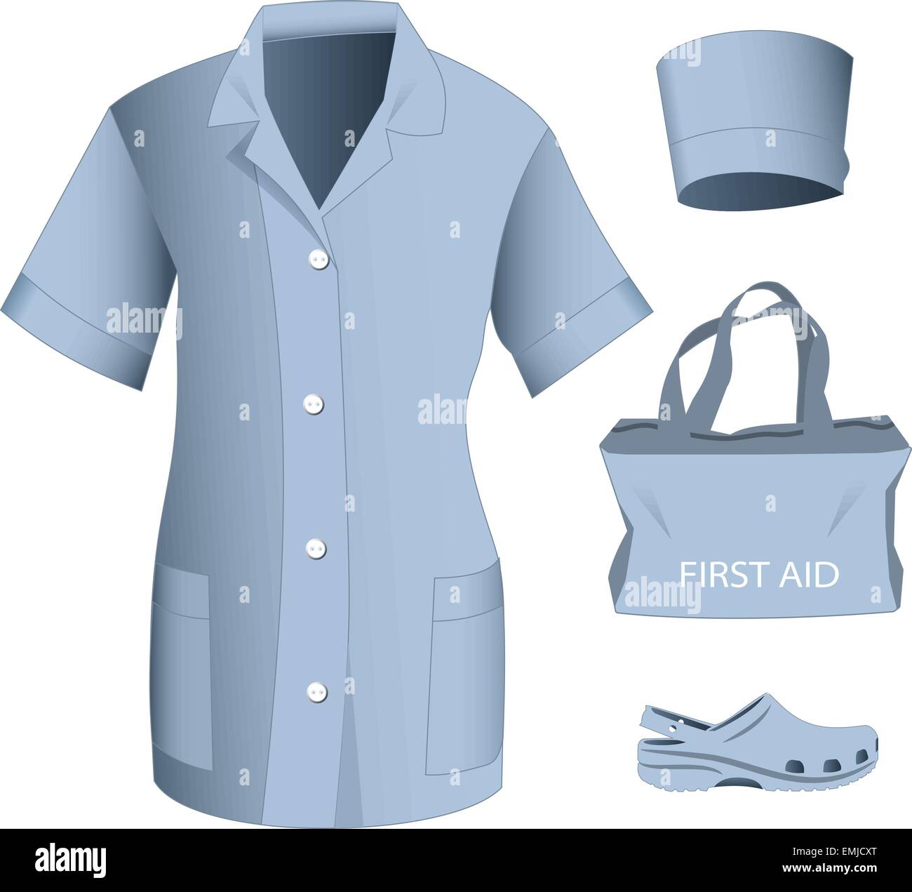 Woman blue collar Stock Vector Images - Alamy